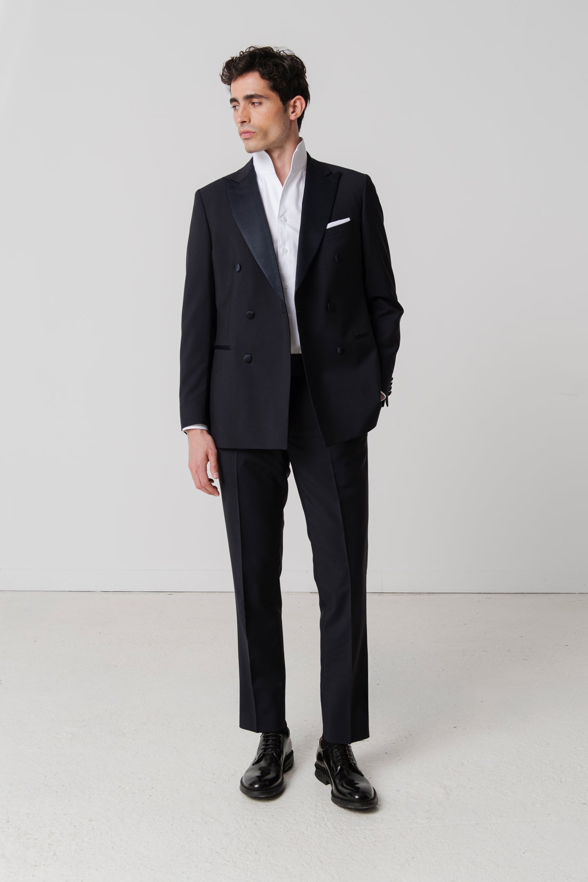 Smoking croisé Hank en laine et mohair